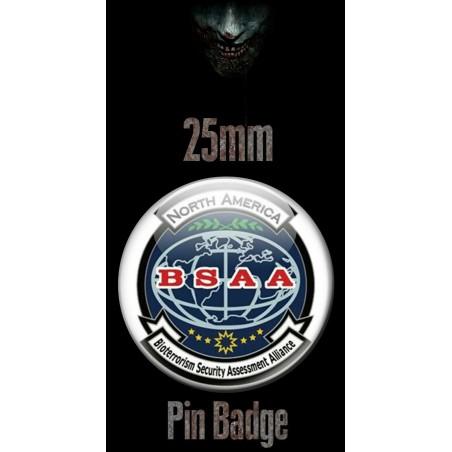BSAA NORTH AMERICA LOGO 25mm BADGE Resident Evil Biohazard RE Image ...