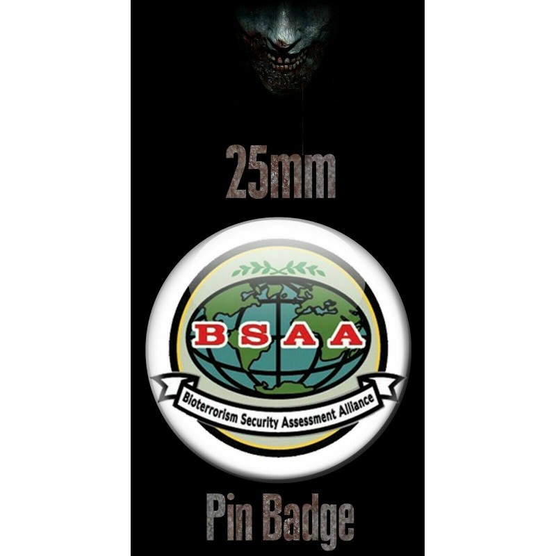 BSAA LOGO 25mm BADGE Resident Evil Biohazard RE Image Bioterrorism Security
